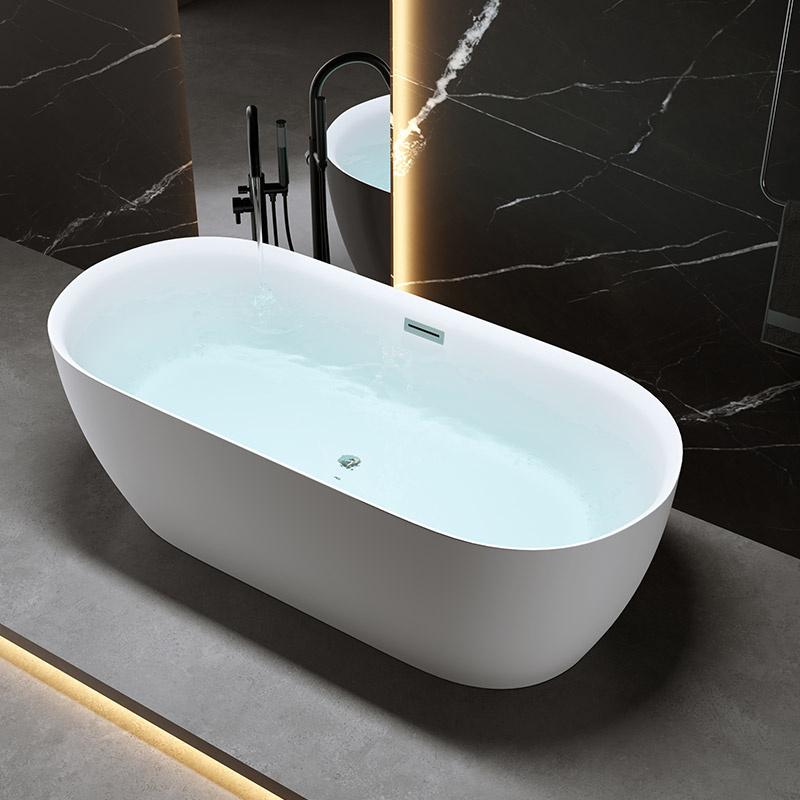 WANNA WOLNOSTOJĄCA CESANA 518B BIAŁA PRZELEW CHROM 160x75 CM - sklep Hydrosan.eu